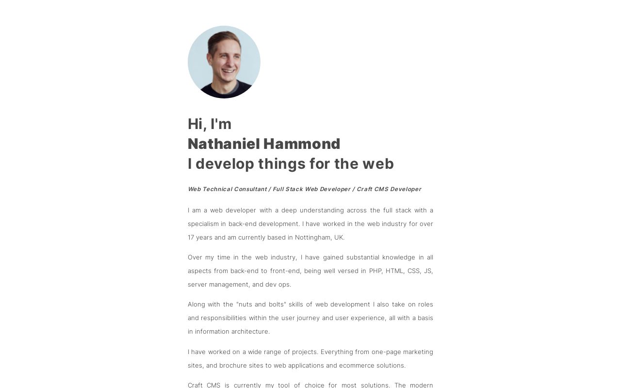 Nathaniel Hammond / nfourtythree / Technical Web Consultant / Craft CMS ...